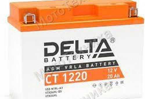Мото аккумулятор delta 12V 20Ah 250A 204х91x159