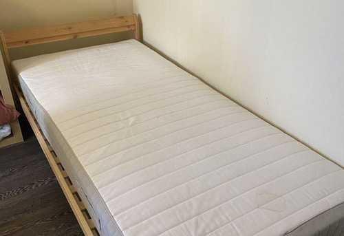 Кровать IKEA neiden с матрасом Hetlevik