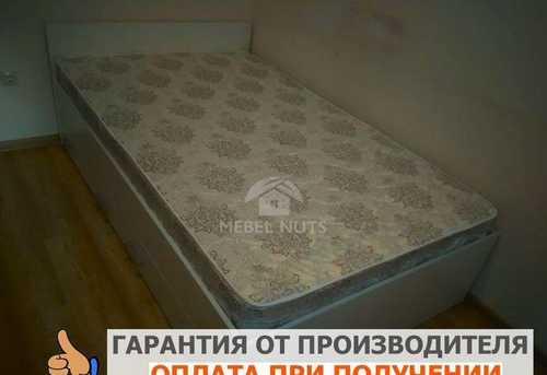 Кровать 120х200 полутороспальная с ящиками