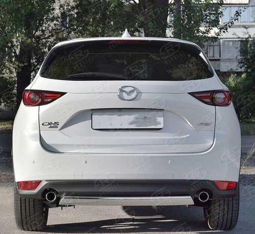 Защита зад. бампера d75х42 дуга Mazda CX-5 2017+