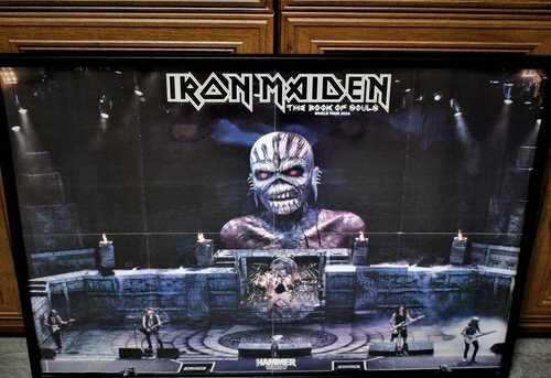 Коллекционный постер группы iron maiden в багете