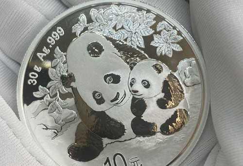 Монета "Панда" 2024 г. 30 г.ч.серебра. Китай