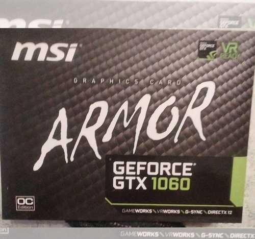 Видеокарта gtx 1060 6gb msi