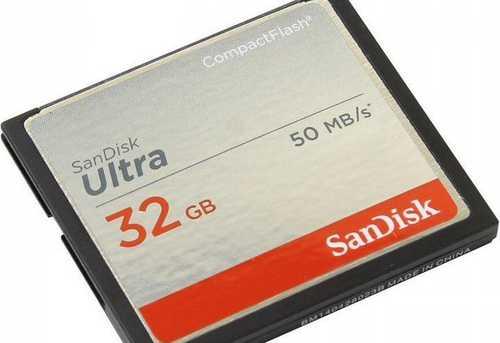 Карта памяти CompactFlash Sandisk Ultra, 32Gb