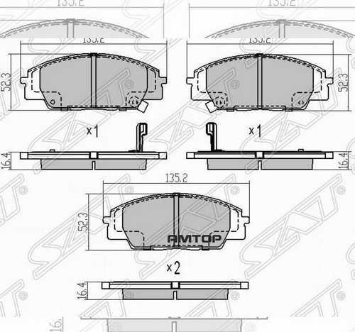 SAT ST-06450-S0A-J10 Колодки тормозные перед honda