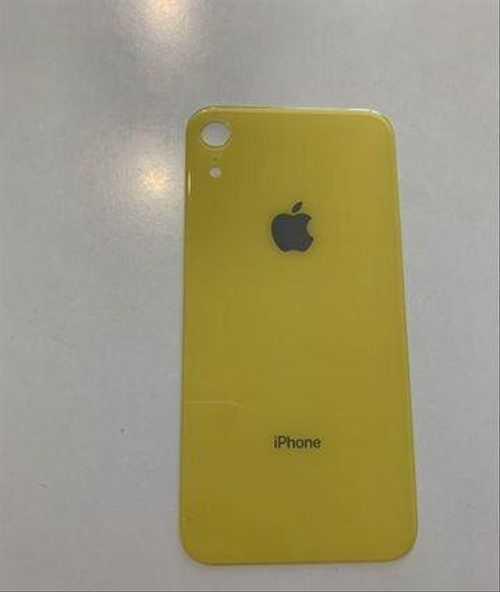 Заднее стекло на iPhone Xr (желтое)