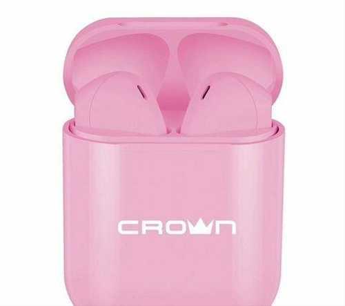 Наушники Bluetooth Crown cmtws 5005 розовые
