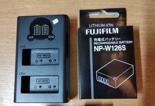 Акб.Fujifilm NP-W126S+Двойное зарядное устр-во NP