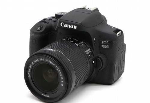 Canon EOS 750D kit (пробег 3375 кадров)