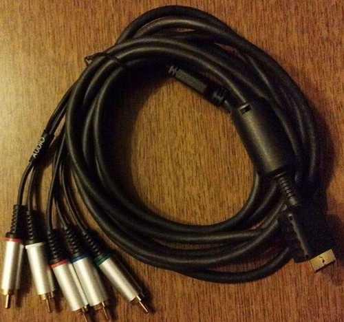 Компонентный кабель PS2 PS3 (Оригинал)