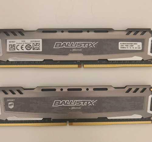 RAM Crucial Ballistix sport DDR4 16GB (2x8GB) 3000