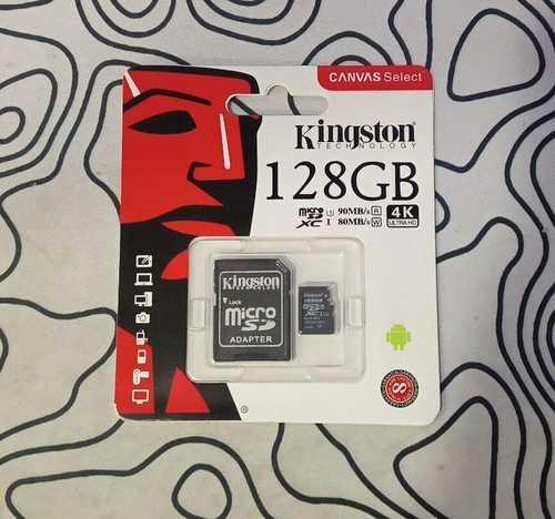 Карта памяти microsd 128 гб Kingston