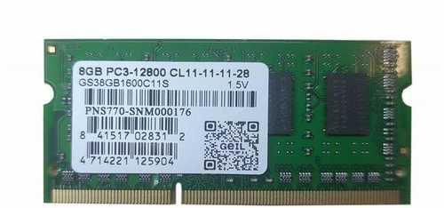 Оперативная память GeIL 8 гб DDR3 1600 мгц CL11 (g