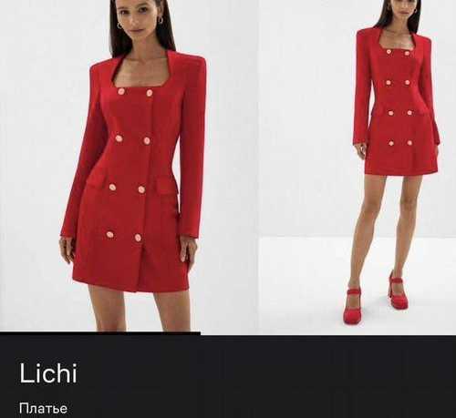 Платье пиджак lichi красное