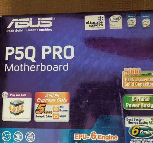 Видеокарта Asus P5Q PRO   процессор Intel E8400