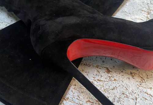 Ботфорты замшевые Christian Louboutin