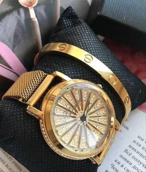 Подарок жене часы с браслетом