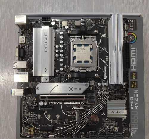 Комплект Asus Prime B650M-K+R7 8700F+32 Гб