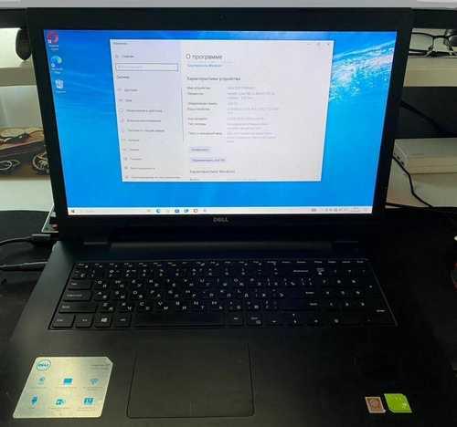 Ноутбук Dell Inspirion 17 core i3 250GB ssd win10