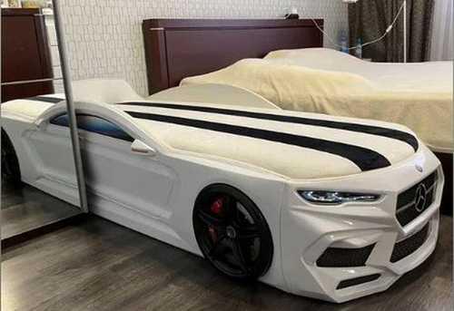 Кровать машина для мальчика с матрасом новая