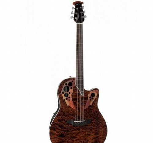 Ovation CE44P-TGE Celebrity Elite Plus Mid Cutaway Dark Tiger Eye гитара электроакустическая