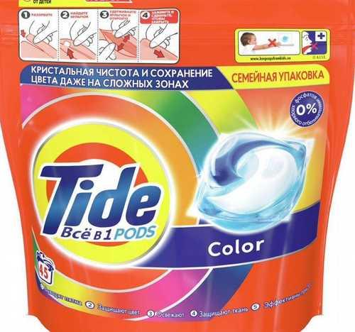 Tide капсулы Все в 1 PODs Color, 16,8 г. #376314