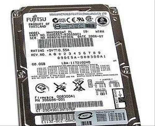 Жесткий диск 2,5" Fujitsu 60 GB IDE