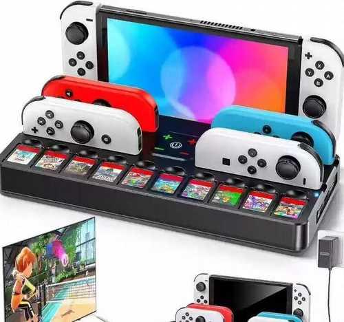 TV док станция и зарядка Joy-con Nintendo Switch