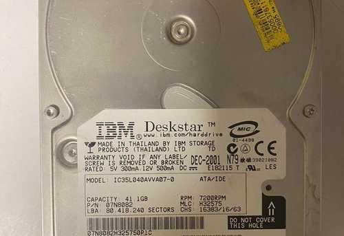 Жесткий диск 41.1GB IBM Deskstar IC35L040avva07-0