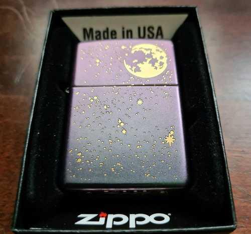 Zippo.Ночное небо. Переливающаяся. Редкая. NEW