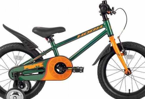 Велосипед horh ponte 16" (2023) Dark Green-Orange