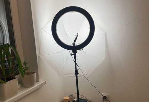 Кольцевая лампа 45 см со штативом