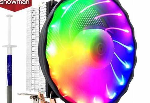 Кулер для процессора башня RGB 2 трубки 3pin