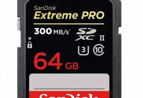 Карта памяти 64Gb UHS-II V90 SanDisk Extreme PRO