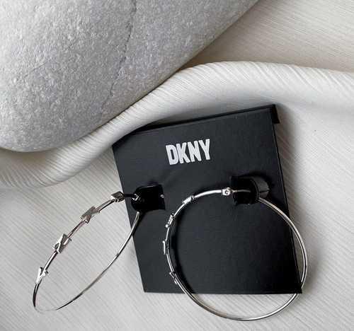 Новые серьги Dkny кольца логотип оригинал