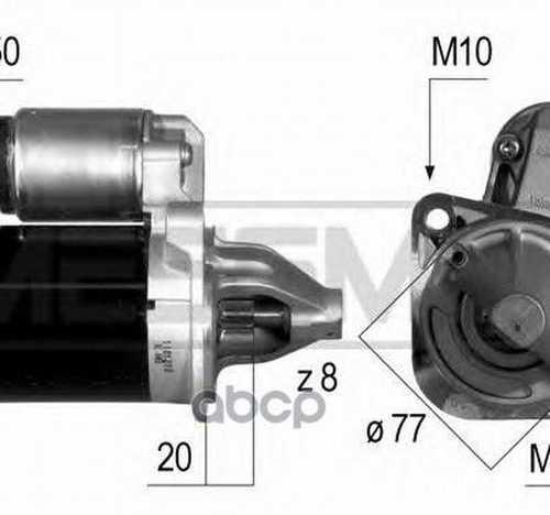 Стартер KIA ceed 1.4/1.6 07- 220537 220537 Era