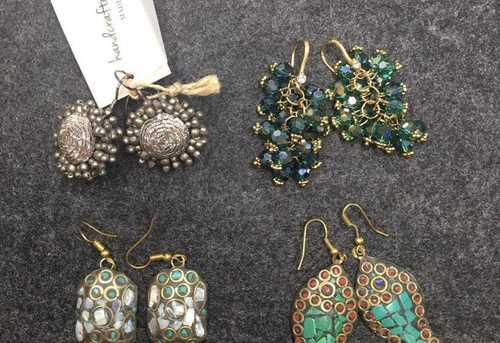 Серьги, браслеты, подвески в индийском стиле