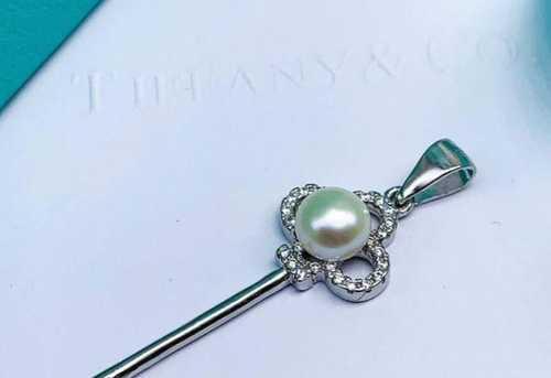 Tiffany Co Серебряный Кулон Цирконы Жемчуг