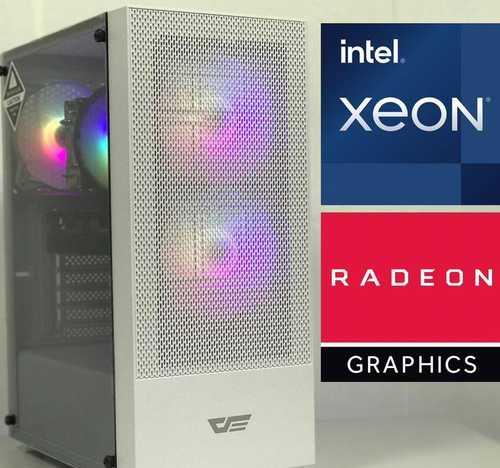 Игровой пк Xeon E5-2680v4/32gb/RX 6600 XT