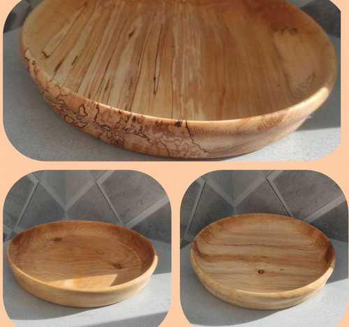 Большие Деревянные тарелки посуда