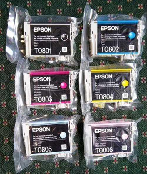 Картридж Epson T0801 T0802 T0803 T0804 T0805 T0806