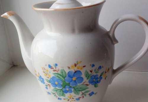 Заварочный чайник, ваза СССР, тарелка Франция