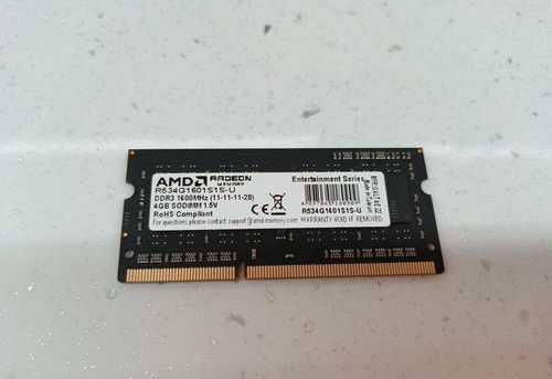 Оперативная память AMD R534G1601S1S-UG DDR3 1x 4гб