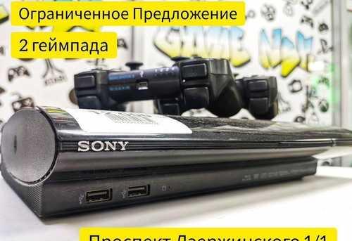 PlayStation 3 Super Slim 500Гб + 2 Геймпада