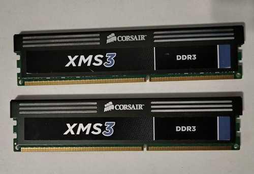 Corsair XMS 4 гб (2 гб x 2 шт.) DDR3 1600 мгц