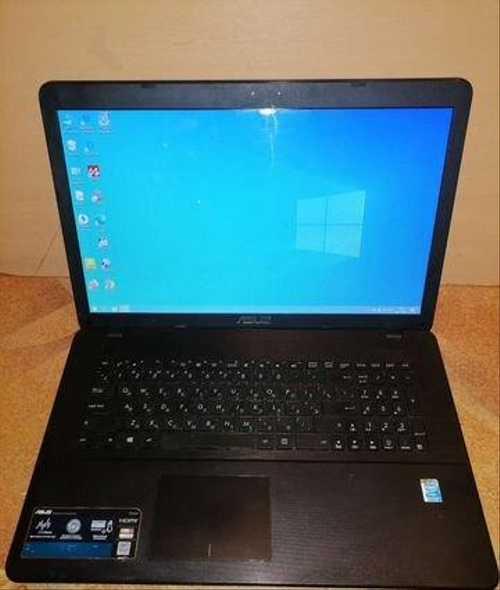 Гигант Asus 17"/ Win10/4ядра/4Гб/ SSD-120Гб/3ч акб