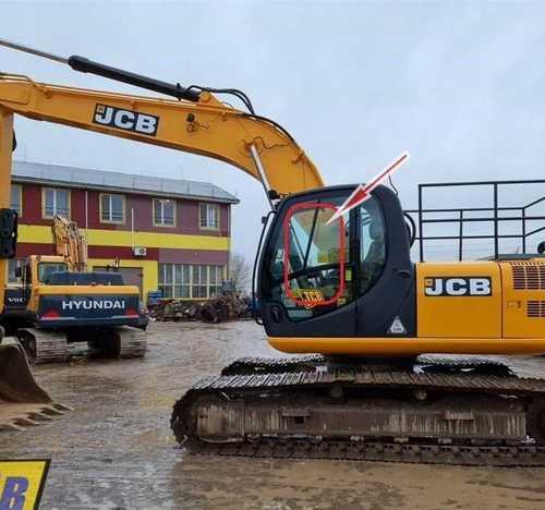 Стекло дверное левое JCB JC 160/180/200/220/330