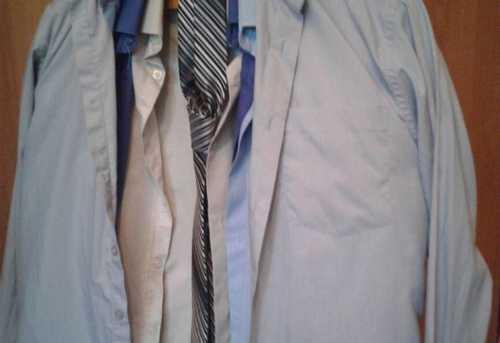 Рубашки р. 36, жилетка, брюки 46, галстук