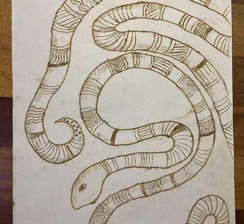 Картина "Змея" штамповкой