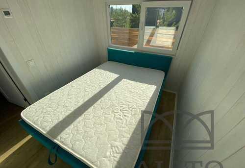 Двуспальная бирюзовая кровать от фабрики